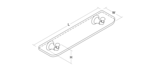 KOHLER | 10563 | Repisa de vidrio Devonshire