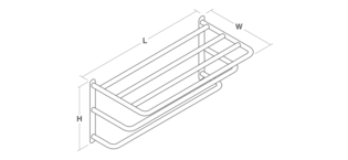 KOHLER | 16155 | Repisa para toalla de tres niveles Revival