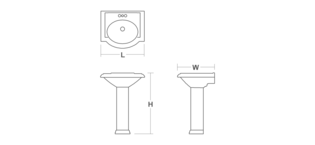 KOHLER | 2286-4 | Devonshire 24" pedestal bathroom sink with 4 ...